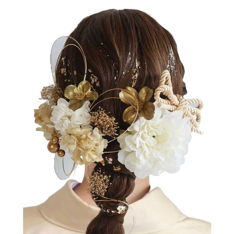 Lomeri ロメリ10色展開髪飾り ダリア ドライフラワー 成人式 卒業式 七五三 結婚式 (白ゴールド)D34 : サボイア - 通販 - Yahoo!ショッピング
