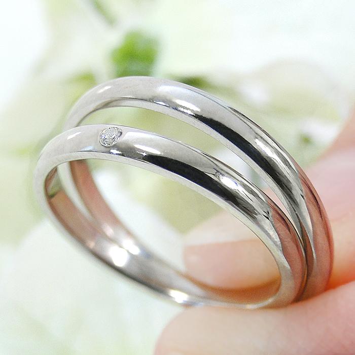 Pt900 マリッジ リング 2.3mm 送料無料 刻印無料 マリッジ 結婚 指輪 PT900 プラチナ ペア ペアー ペアリング ダイヤモンド ダイア 4月誕生石 婚約 SAR0197 ...
