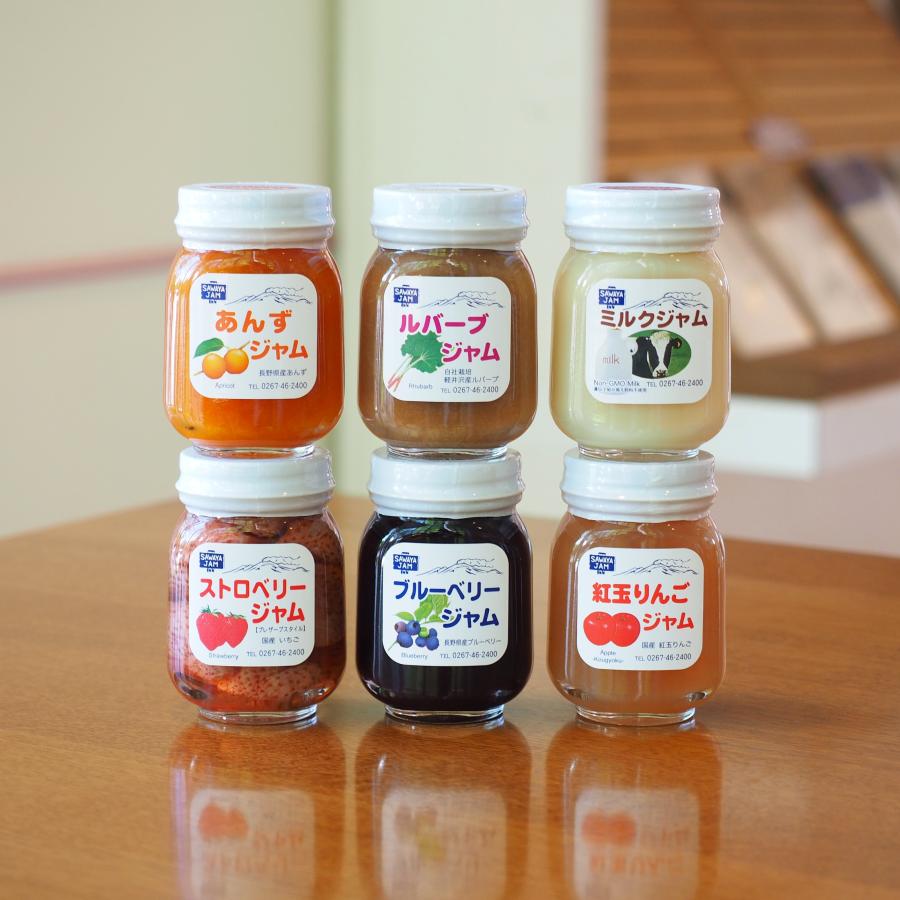 SAWAYA ジャムSサイズ6本セット（ストロベリー125g、ブルーベリー125g、紅玉りんご125g、あんず125g、ルバーブ125g、ミルク130g） : 沢屋公式 Yahoo ...