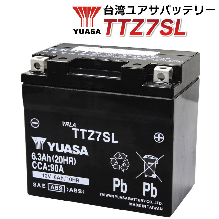 TAIWAN YUASA 台湾YUASA TTZ7SL バイクバッテリー ( 互換：YTZ7S TTZ7S FTZ7S GTZ7S CTZ ...