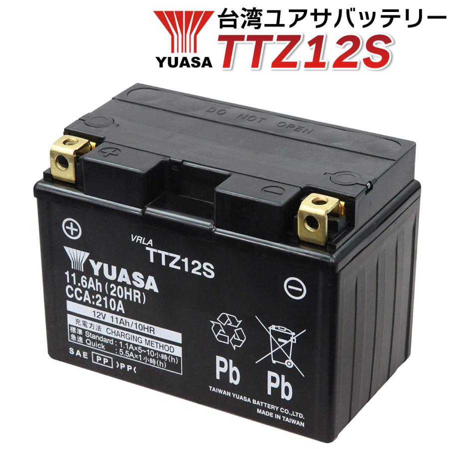 TAIWAN YUASA 台湾YUASA TTZ12S バイク バッテリー(互換 FTZ12S DTZ12S-BS YTZ12S ) 液入り ...