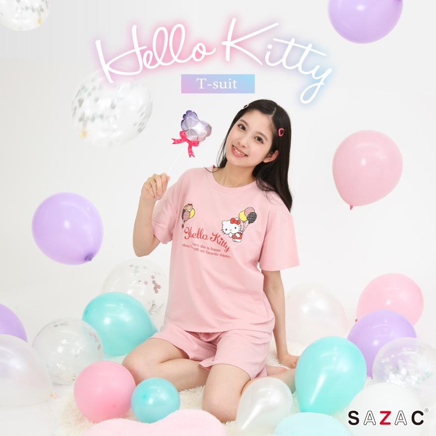 SAZAC サザック SAN-1916 バルーンハローキティTスーツ ルームウェア : san-1916 : SAZAC OFFICIAL ...