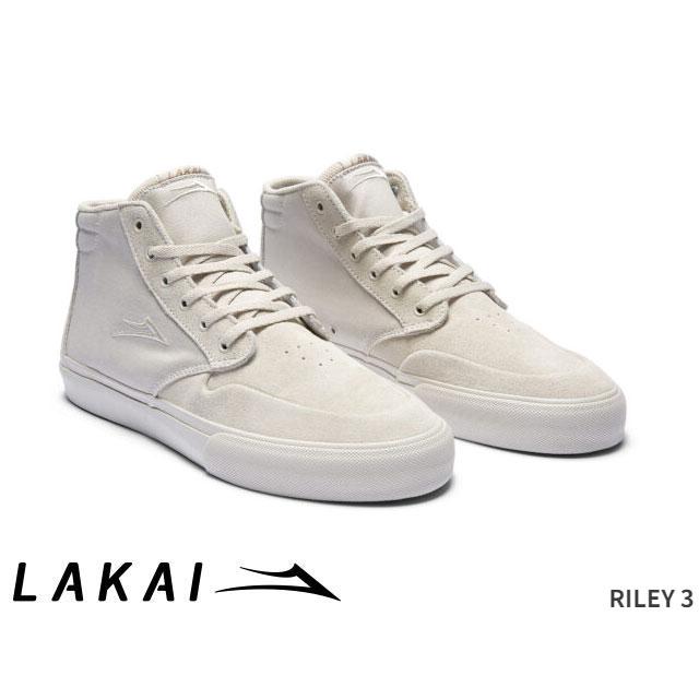 ラカイ Lakai RILEY 3 HIGH CREAM SUEDE ライリーホーク ハイカット クリーム スエード スケート SKATE ...