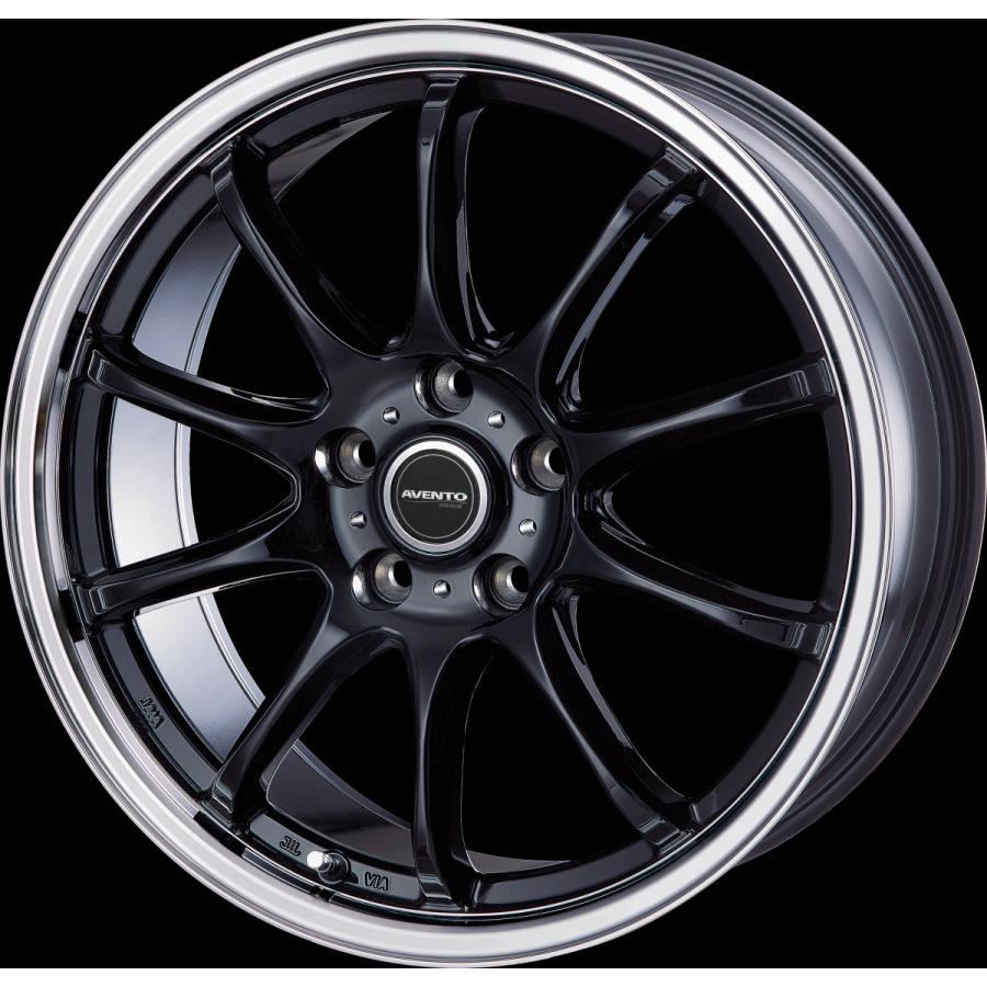 AVENTO FF-10 1875+38 5-114.3 BK/RP INTER MILANO アルミホイール [502] : スーパーブブ - 通販 - Yahoo!ショッピング