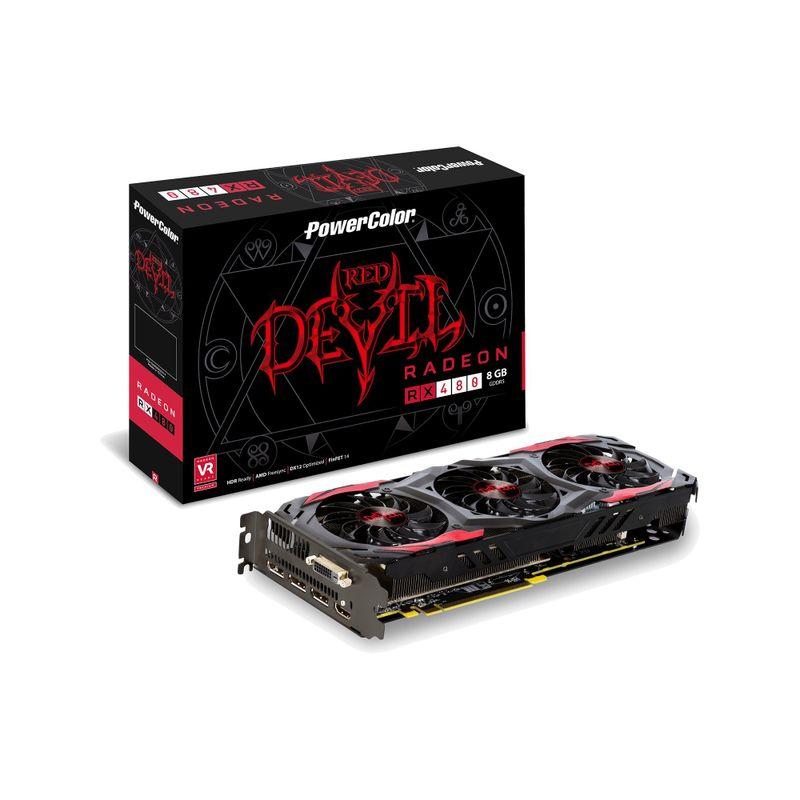 PowerColor ビデオカード AMD RADEON RX480搭載 AXRX_480_8GBD5-3DH-OC : スカーレット2021 ...