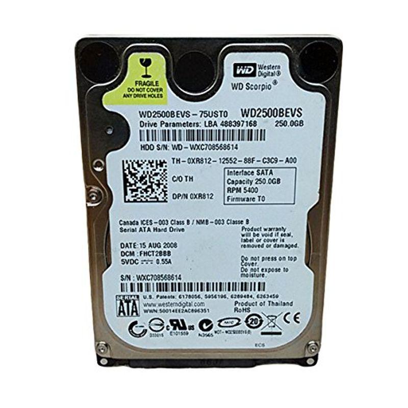 Refurbished WesternデジタルWD Scorpio wd2500bevs 250?GB 2.5?" SATA Iノートパソコ ...