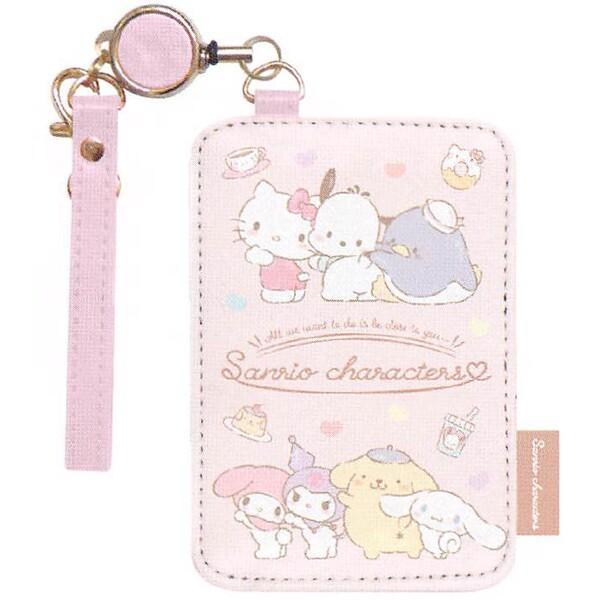 サンリオ キャラクターズ リール付きパスケース 伸びる 定期入れ ICカード 通学 通勤 [02] 〔合計1100円以上で購入可 ...