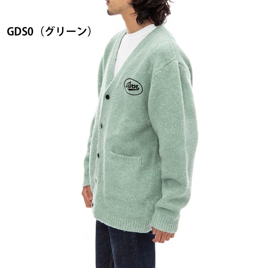 RVCA 正規品 ルーカ メンズ カーディガン セーター BC042-092 WORK SCRIPT CARDIGUN ニット ロゴ BC042092 プルオーバー人気 大きめロゴ USサイズ ...