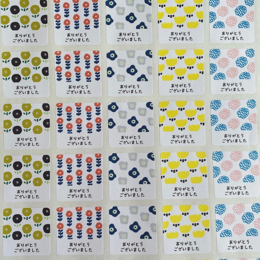 北欧ありがとうございましたシール*サンキューシール 3cm正方形 北欧ありがとうございましたシール*サンキューシール 3cm正方形