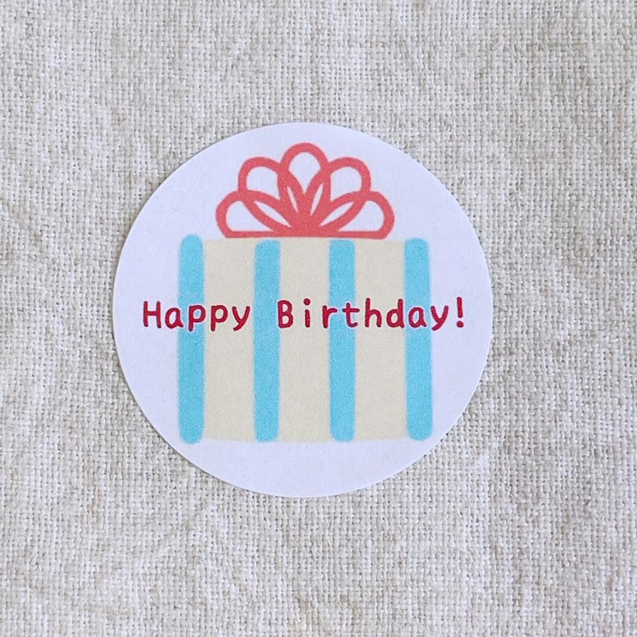 HAPPY BIRTHDAY お誕生日シール プレゼント 4cm丸24枚 NO.1728 : se-label - 通販 - Yahoo!ショッピング