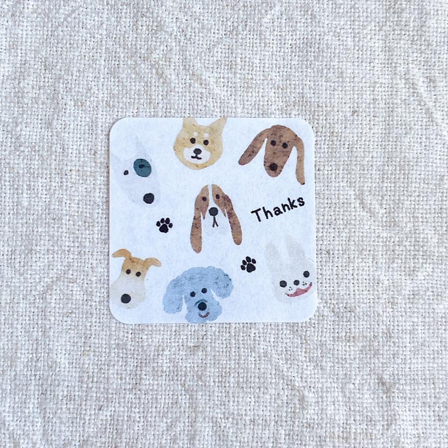 Thank youシール 犬 わんちゃん Thanks 3cm正方形 40枚 NO.2169 : se-label - 通販 - Yahoo!ショッピング