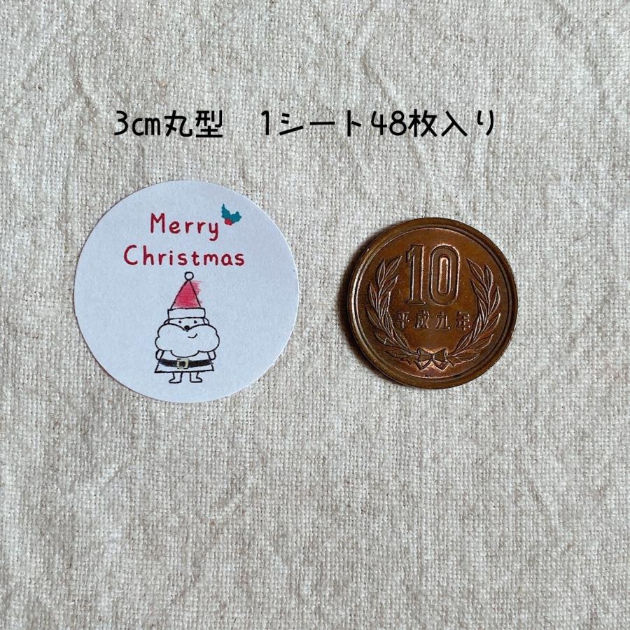 かわいい クリスマスシール 6種 赤 3cm丸48枚 NO.2291 : se-label - 通販 - Yahoo!ショッピング