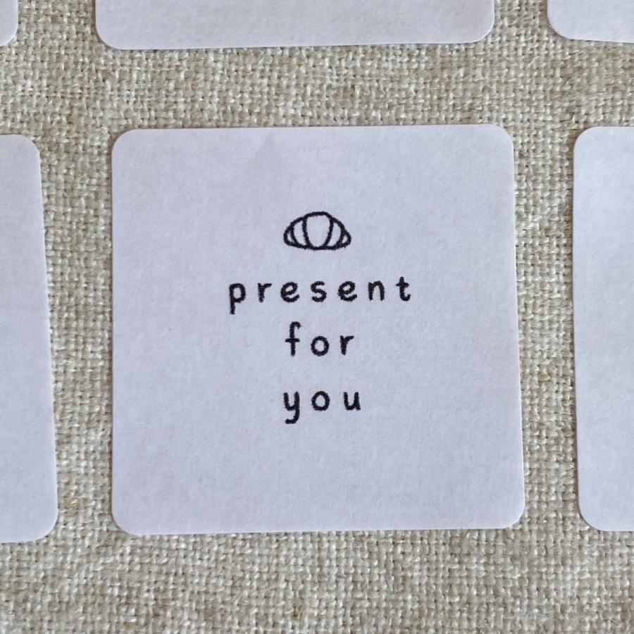 6種類のイラストから選べるpresent for youシール 3cm正方形40枚 NO.267 : se-label - 通販 ...