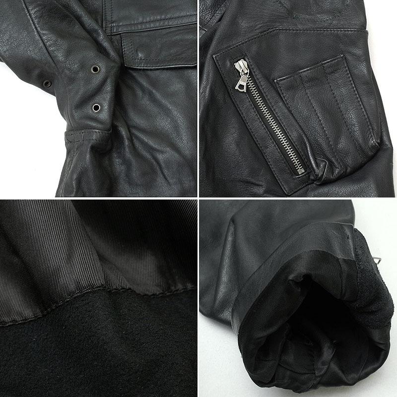 ドイツ ポリス レザージャケット ブラック USED ZJJ553UN 実物 ドイツ ポリス レザージャケット ブラック USED ZJJ553UN 実物