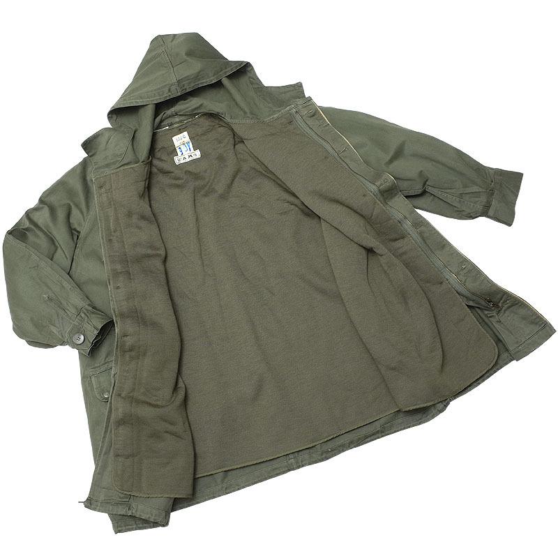 フランス軍 M-64 フィールドパーカー オリーブ USED (デッドストック ライナー付き) M64 アウター コート フード付き コンバット 防寒 ボア ライニング : ミリタリー百貨シー ...