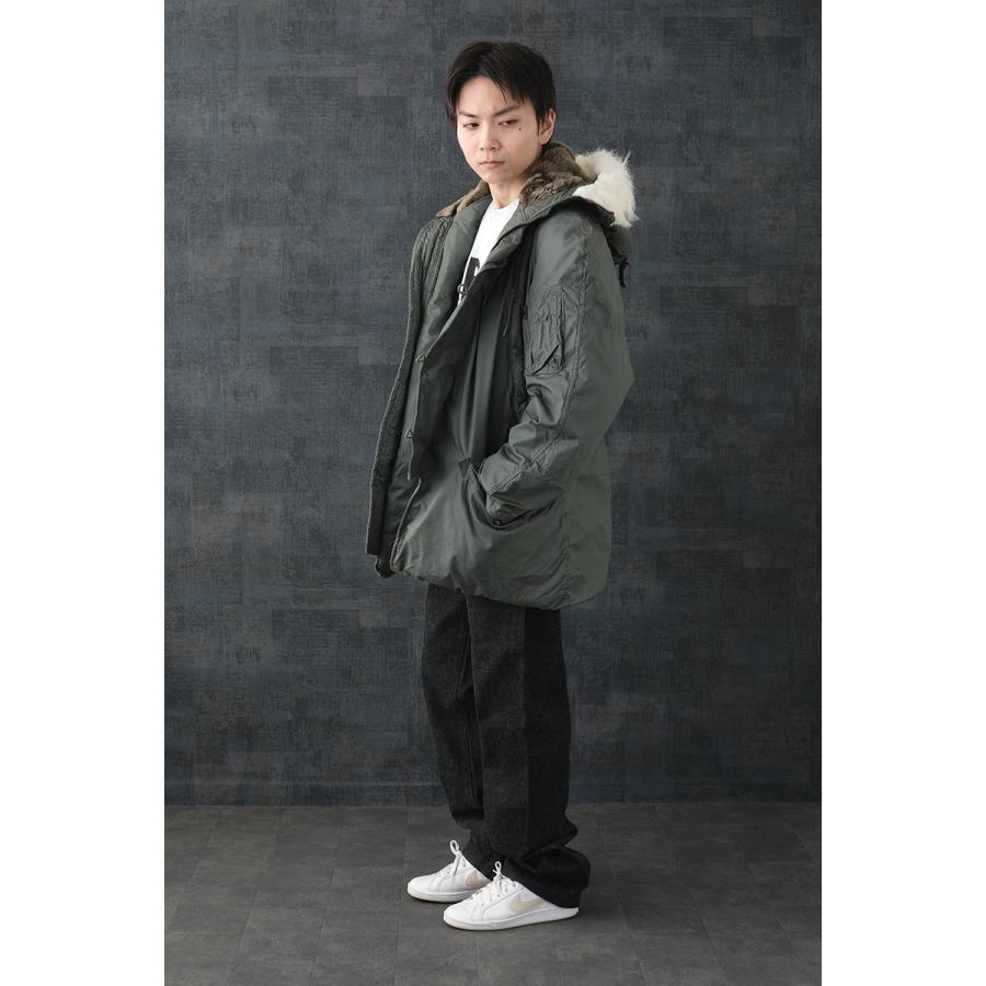 米軍 N-3B フライトジャケット 80年代 デッドストック ZJP535NN アメリカ軍 GI US N3B 中綿入り コールドウェザーパーカー グランドクルー コート フード付き ...