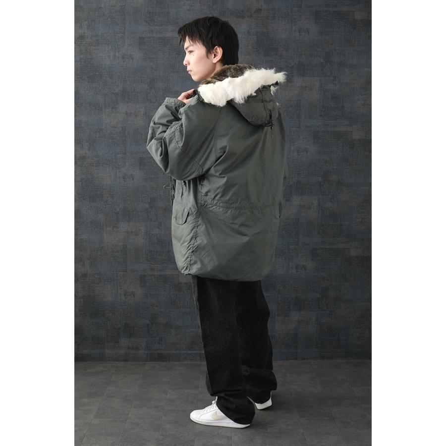 米軍 N-3B フライトジャケット 80年代 デッドストック ZJP535NN アメリカ軍 GI US N3B 中綿入り コールドウェザーパーカー グランドクルー コート フード付き ...