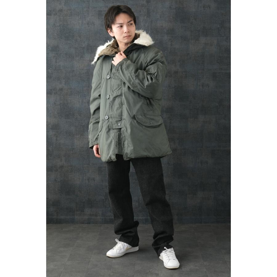 米軍 N-3B フライトジャケット 80年代 デッドストック ZJP535NN アメリカ軍 GI US N3B 中綿入り コールドウェザーパーカー グランドクルー コート フード付き ...