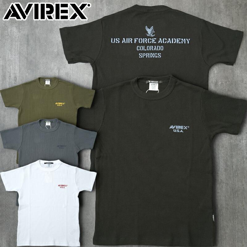 AVIREX 1点ならメール便可 アビレックス #7835134021 半袖 ミニワッフル Tシャツメンズ 男性 トップス ティーシャツ ミリタリー アヴィレックス 夏 : ミリタリー百貨シー ...