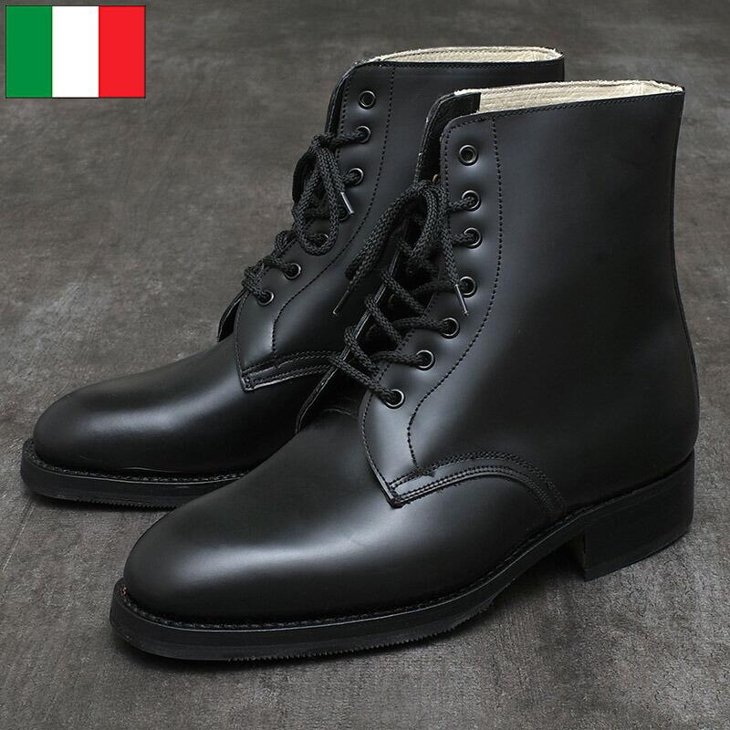 イタリア軍 MM レザー ワークブーツ ブラック デッドストック イタリア軍 MM レザー ワークブーツ ブラック デッドストック