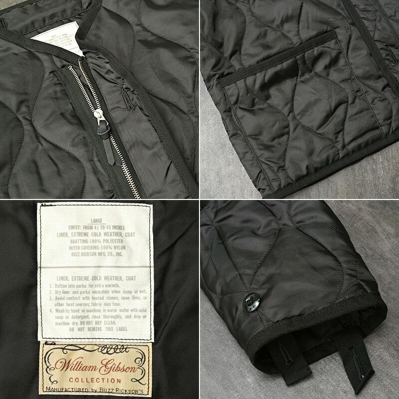 BUZZ RICKSON'S バズリクソンズ #BR15773 ブラック M-65 ライナー ジャケット WILLIAM GIBSON ...