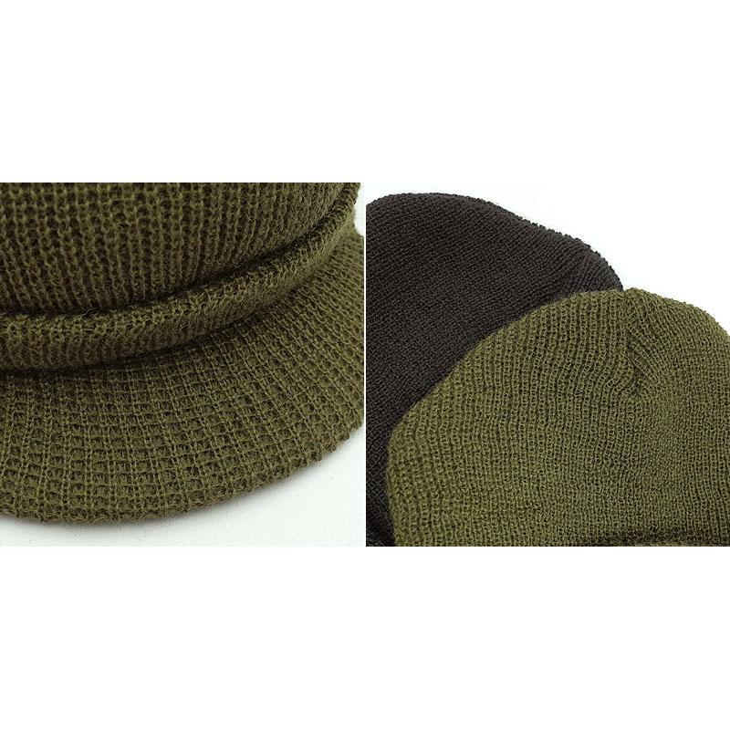 メール便可 WEBプライス 米軍 ジープキャップ JEEP CAP GI US アメリカ軍実物 ウール ニット帽 帽子 つば付きニット フリー ...