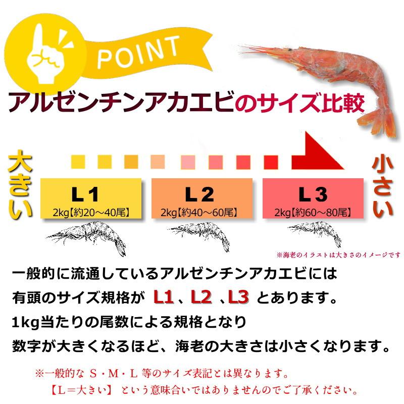 赤海老 刺身 赤エビ 冷凍 アルゼンチン赤海老 L2 天然海老 2kg 40-60尾入 アカエビ 赤えび あかえび アルゼンチンアカエビ・アルゼンチン赤海老L2・ : seafoodmax ...