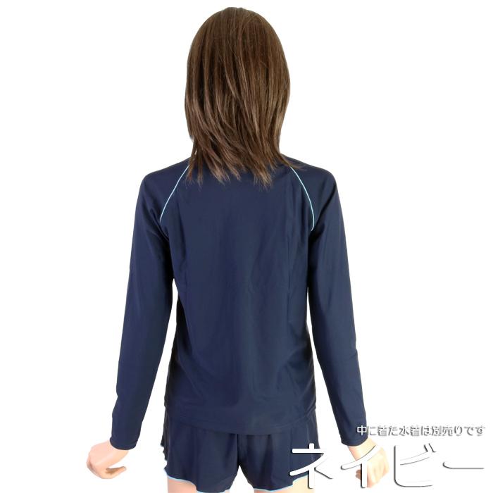 CONVERSE コンバース スクール水着 長袖ラッシュガード 前開きジップ 女子/ガールズ UVカットUPF50+/ゼッケン 300306 ...