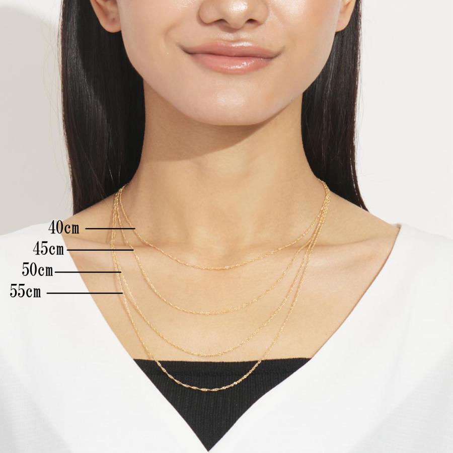 ネックレス チェーン 18金 50cm スクリュー K18 ゴールド 幅1mm 約1.69g 長さ50cm LCC ララクリスティー :lc97-0043-yg-021-50:シアーズ公式 ...