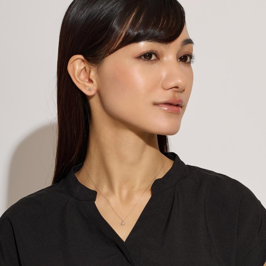 ネックレス レディース 18金 プラチナ ダイヤモンド 0.1ct クロス 十字架 フラワー 花 PT900 ゴールド K18 LPUC ララクリスティー : lp51-0013 : シアーズ ...