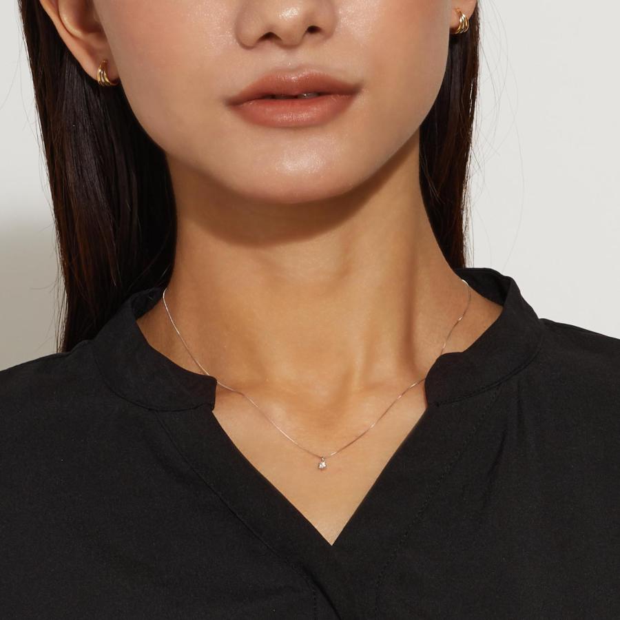 ネックレス レディース 18金 プラチナ ダイヤモンド 鑑別書付 0.1ct Dカラー SIクラス PT900 ゴールド K18 LPUC ララクリスティー : lp56-0028 ...
