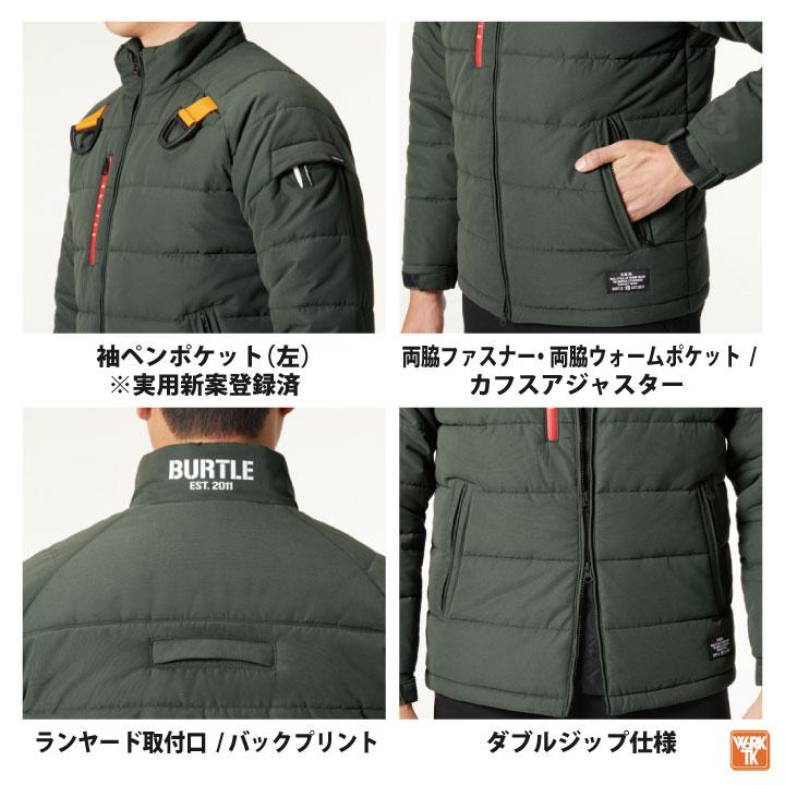 BURTLE バートル サーモクラフト 長袖防寒ジャケット 防寒着 フルハーネス対応 秋冬 電熱パット対応 メンズ レディース 作業着 防寒服 (即日出荷) bt-5040 : 作業着 空調服 ...
