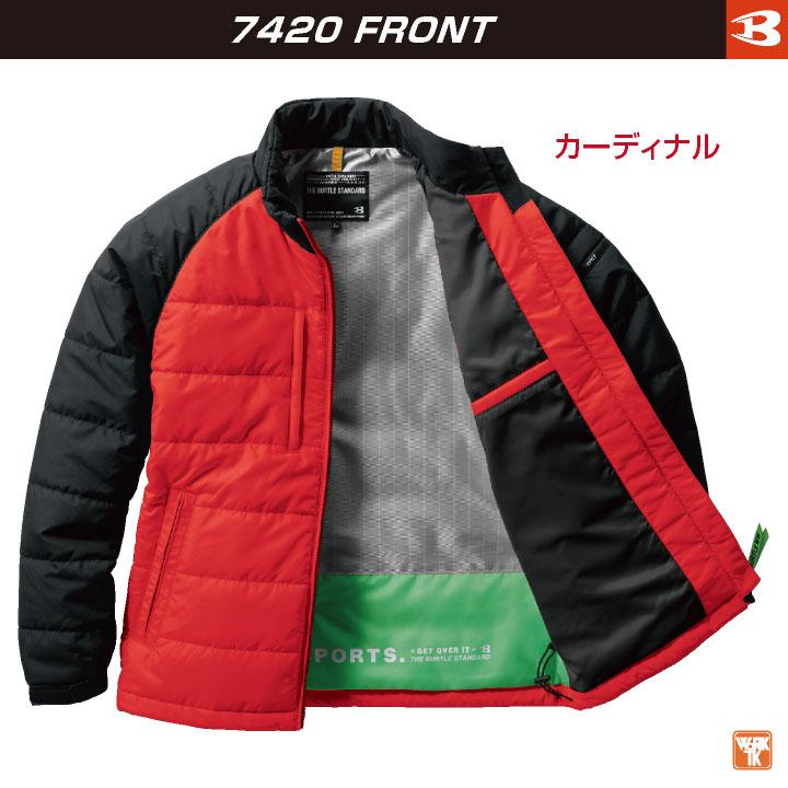 バートル 防寒着 秋冬 長袖 軽防寒 ジャケット 男女兼用 防風 撥水 SDGs 作業着 カジュアル おしゃれ メンズ レディース BURTLE bt-7420 :bt-7420:作業着 空調 ...