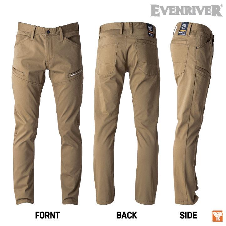 ストレッチ カーゴパンツ 作業ズボン ワークパンツ 春夏 秋冬 作業着 作業服 メンズ レディース カジュアル S M L LL 3L イーブンリバー EVENRIVER er-us1602 ...