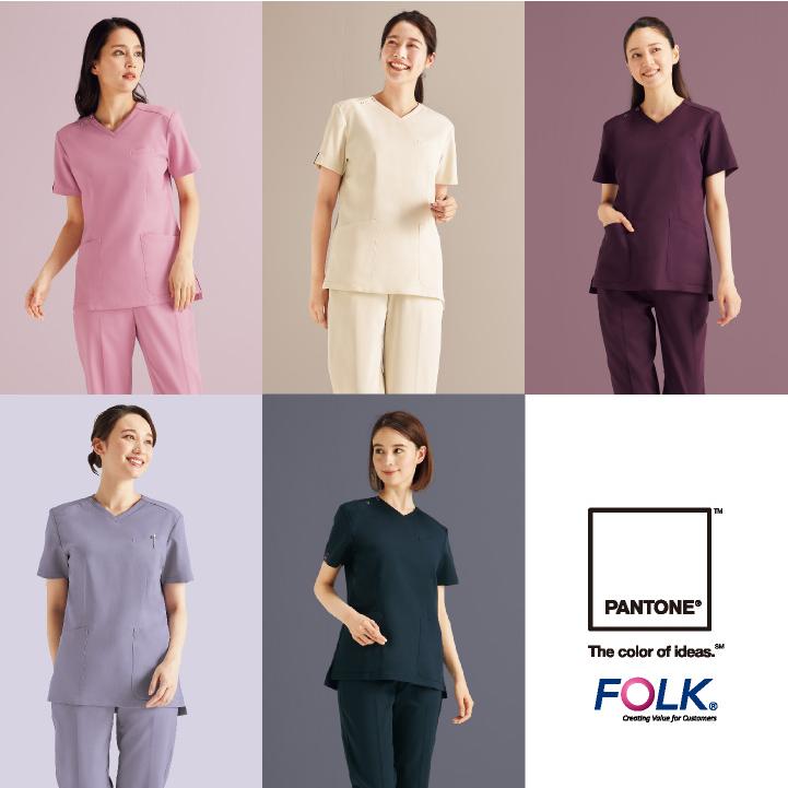 フォーク レディース パンツ 白衣 医療 看護師 歯科衛生士 薬剤師 受付 事務 クリニック 介護 メディカル かわいい 制服 ユニフォーム ...