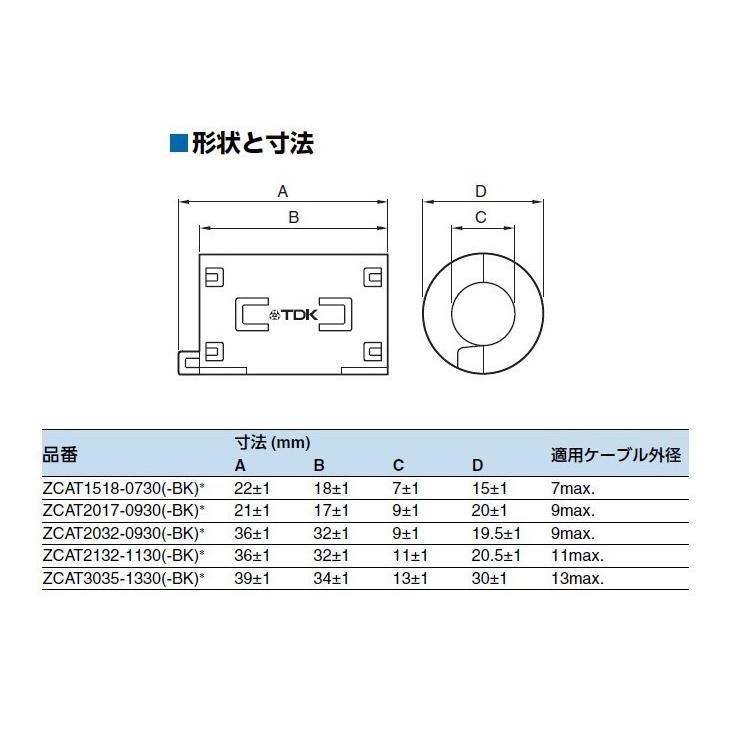 ZCAT3035-1330 (5個入り) TDK クランプフィルタ 正規特約店 : zcat3035-1330 : エスイーシー - 通販 ...