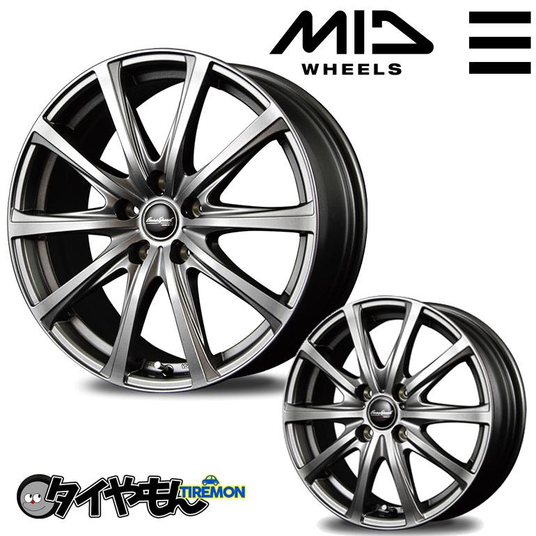 マルカサービス MID マルカ ユーロスピード V25 14インチ 4H100 4.5J +45 1本 ホイール メタリックグレー : タイやもん - 通販 - Yahoo!ショッピング