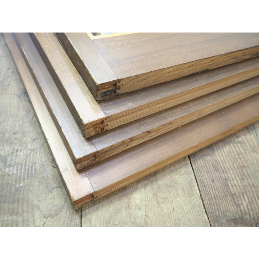 タE0768 (3)【H176,5cm×W91cm】×4枚 シンプルなデザインのレトロな雪見障子戸 建具 ガラス戸 引き戸 中古住宅 和室 古民家M松 :e0768-M ...