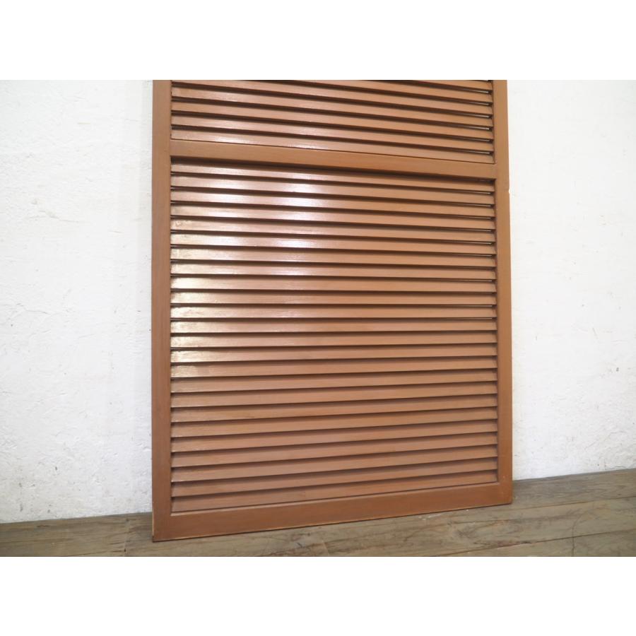 タQ0507 (1)【H187cm×W93,5cm】 素敵なルーバーデザインの大きい木製引き戸 建具 板戸 サッシ 中古住宅 建材 レトロ ビンテージM松 : q0507-m ...