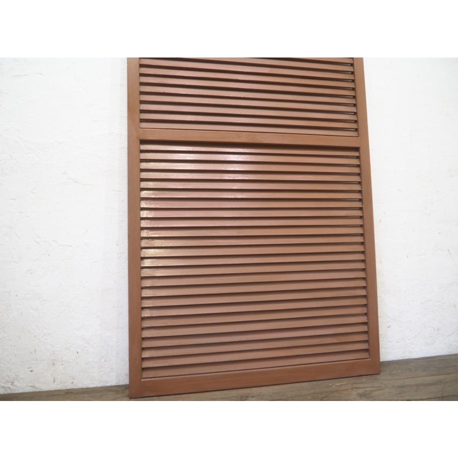 タQ0508 (2)【H187cm×W93,5cm】 素敵なルーバーデザインの大きい木製引き戸 建具 板戸 サッシ 中古住宅 建材 レトロ ビンテージM松 : q0508-m ...