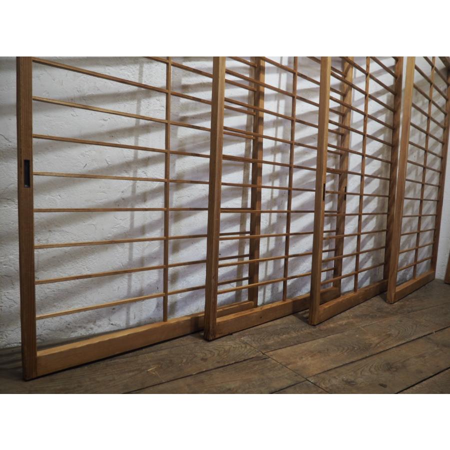 タT0949 【H137,5cm×W86,3cm】×6枚 シンプルなデザインのレトロな古い障子戸 建具 引き戸 窓 サッシ 古民家 和室 ビンテージM下 : t0949-m ...