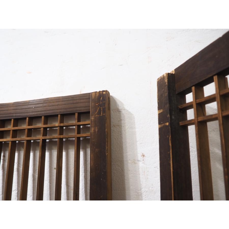 タU0200 【H154,5cm×W70cm】×4枚 長年使い込まれた古い障子戸 古建具 引き戸 サッシ 内装 古民家 レトロ アンティーク ...