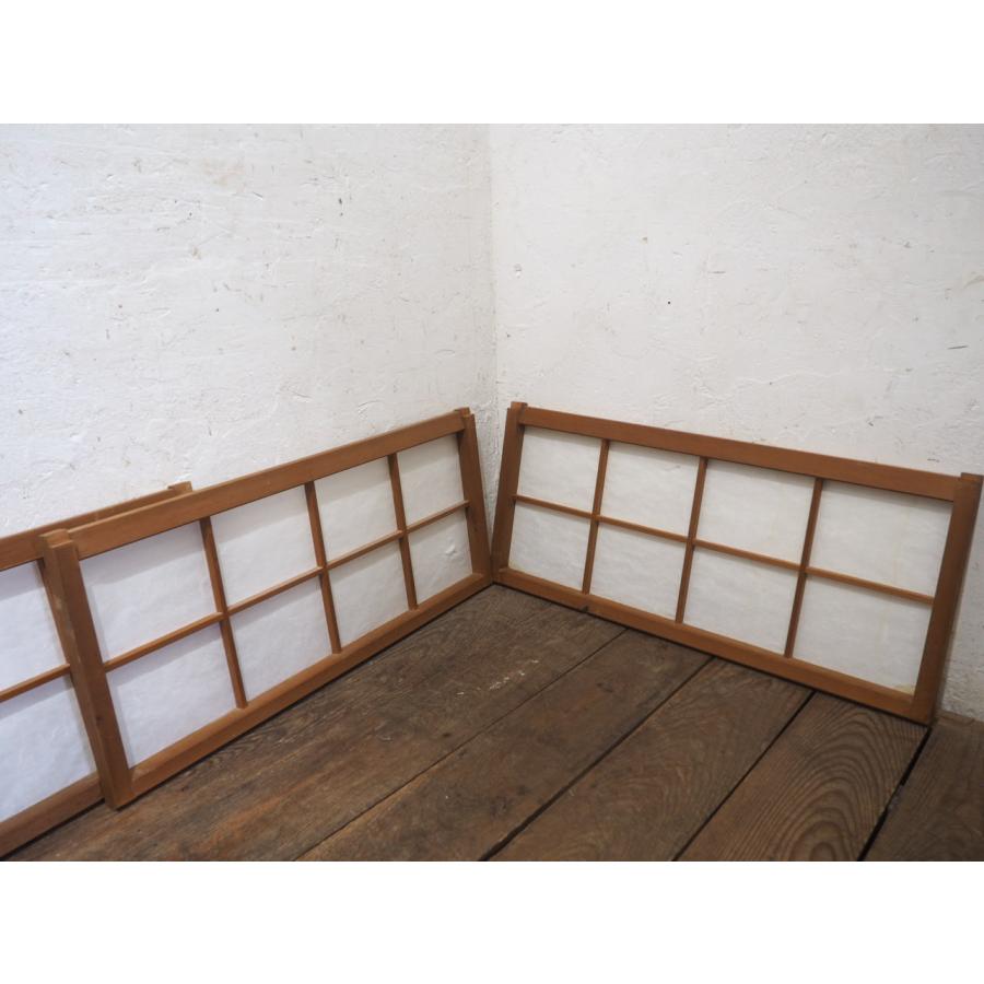 ユV0659 【H38cm×W85,5cm】×4枚 シンプルなデザインの小振りな古い障子戸 古建具 引き戸 サッシ 小窓 古民家 内装 和室 レトロA笹1 : secondhand012 ...