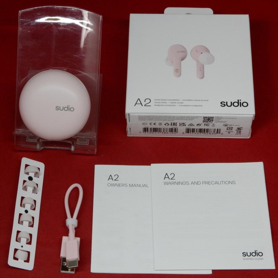 sudio Sudio A2 完全ワイヤレスイヤホン アクティブノイズキャンセリング ピンク : セコンドモノヤフーショッピング店 - 通販 - Yahoo!ショッピング