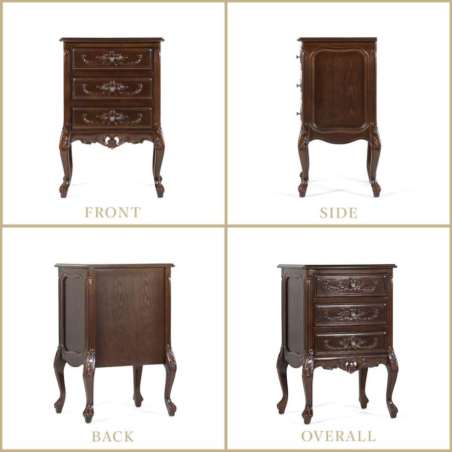 ロココ調 家具 サイド チェスト おしゃれ かわいい 小型 | シンフォニーシリーズ Mサイズ ブラウン 7024-m-5 リプロ A 53*43*81 : フレンチインテリアソファ専門店 ...