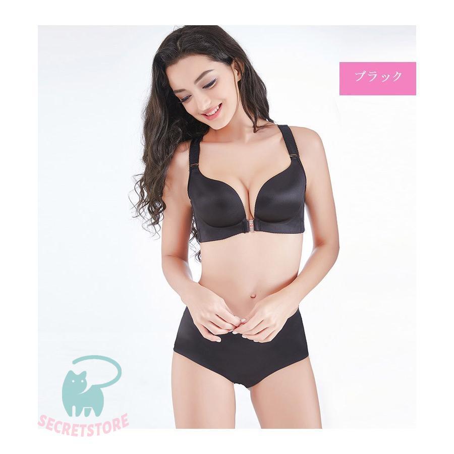 ブラジャーとショーツセット 女性下着 上下セット 前開き ワイヤーなし 大きいブラ 75B〜90/95/100/105/110/115/120 : SecretStore - 通販 ...