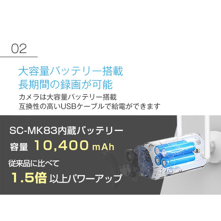 防犯カメラ 屋外 家庭用 ワイヤレス ソーラー wifi 電源不要 スマホ MK83 :SC-TR82:防犯カメラ・見守りカメラの ...