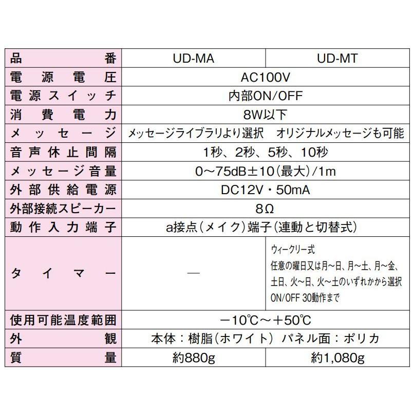 【UD-MT】 音声誘導機〈タイマー付〉 TAKEX 竹中エンジニアリング : 防犯設備のセキュリティストア - 通販 - Yahoo!ショッピング