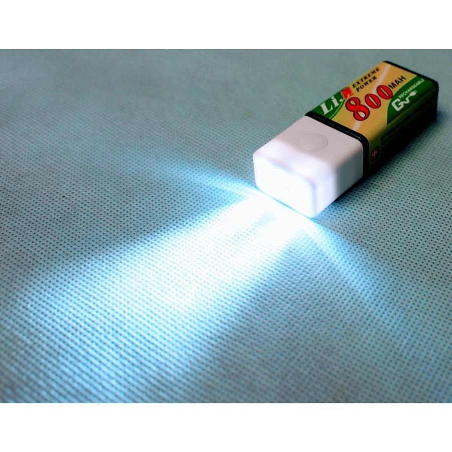 9V 6灯 角型電池 用 LED フラッシュライト 006P 白 1個 : sp8819-6 : 通信情報機器シード - 通販 - Yahoo!ショッピング
