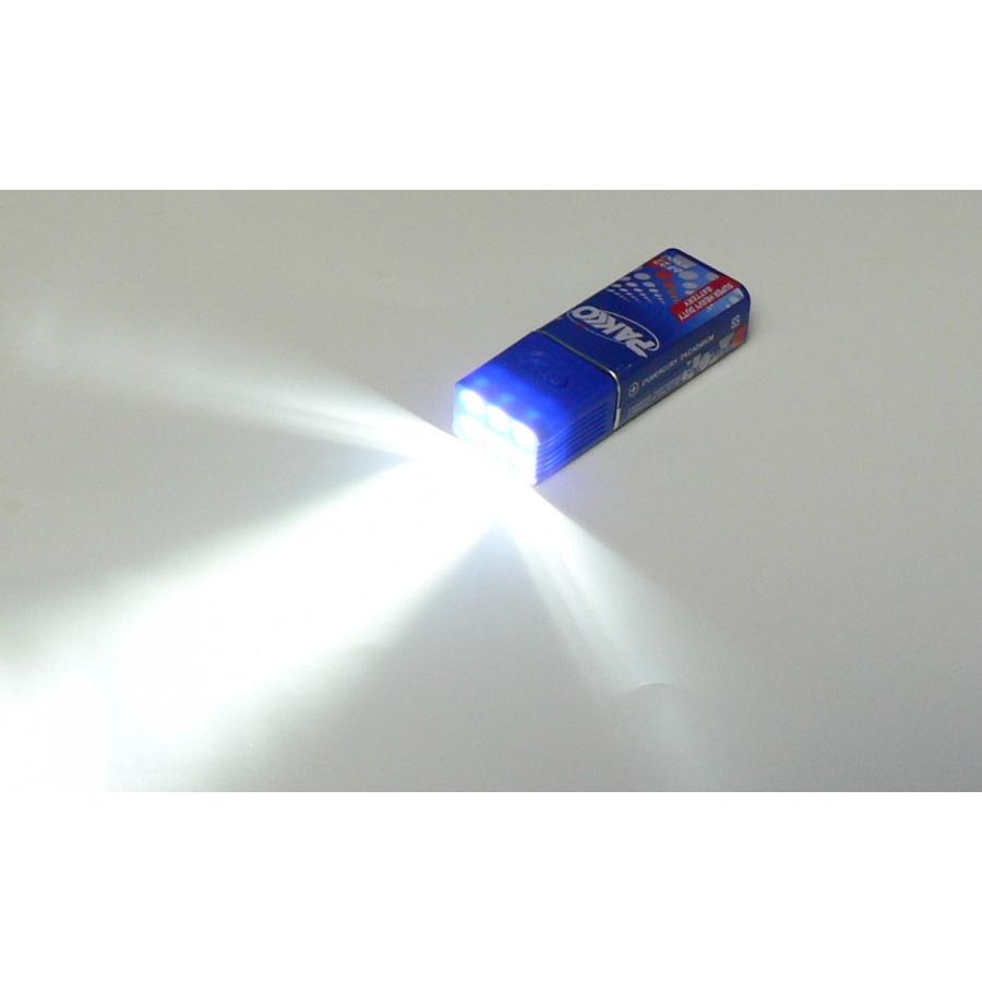 9V 角型電池 用 LED フラッシュライト 006P 黒 :SW805-6W-BK:通信情報機器シード - 通販 - Yahoo!ショッピング